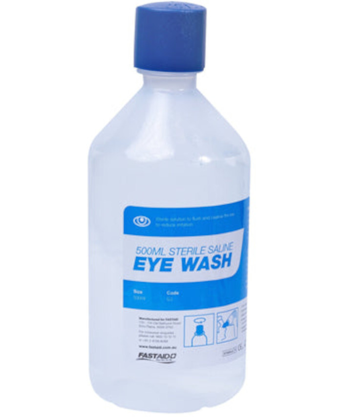 EYE WASH SOLUTION, 500ML BOTTLE - SINGLE - FastAid
